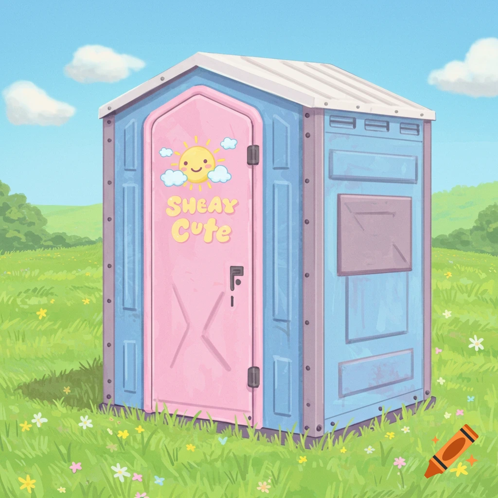Portapotty with logo on Craiyon