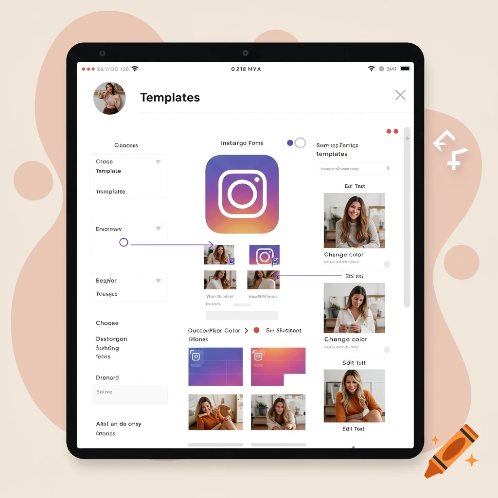 Canva dashboard screenshot showing Instagram post template ...