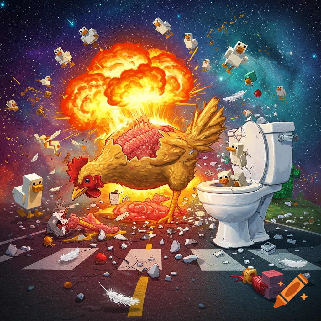 Exploding chicken summoning Minecraft chickens destroying the universe ...