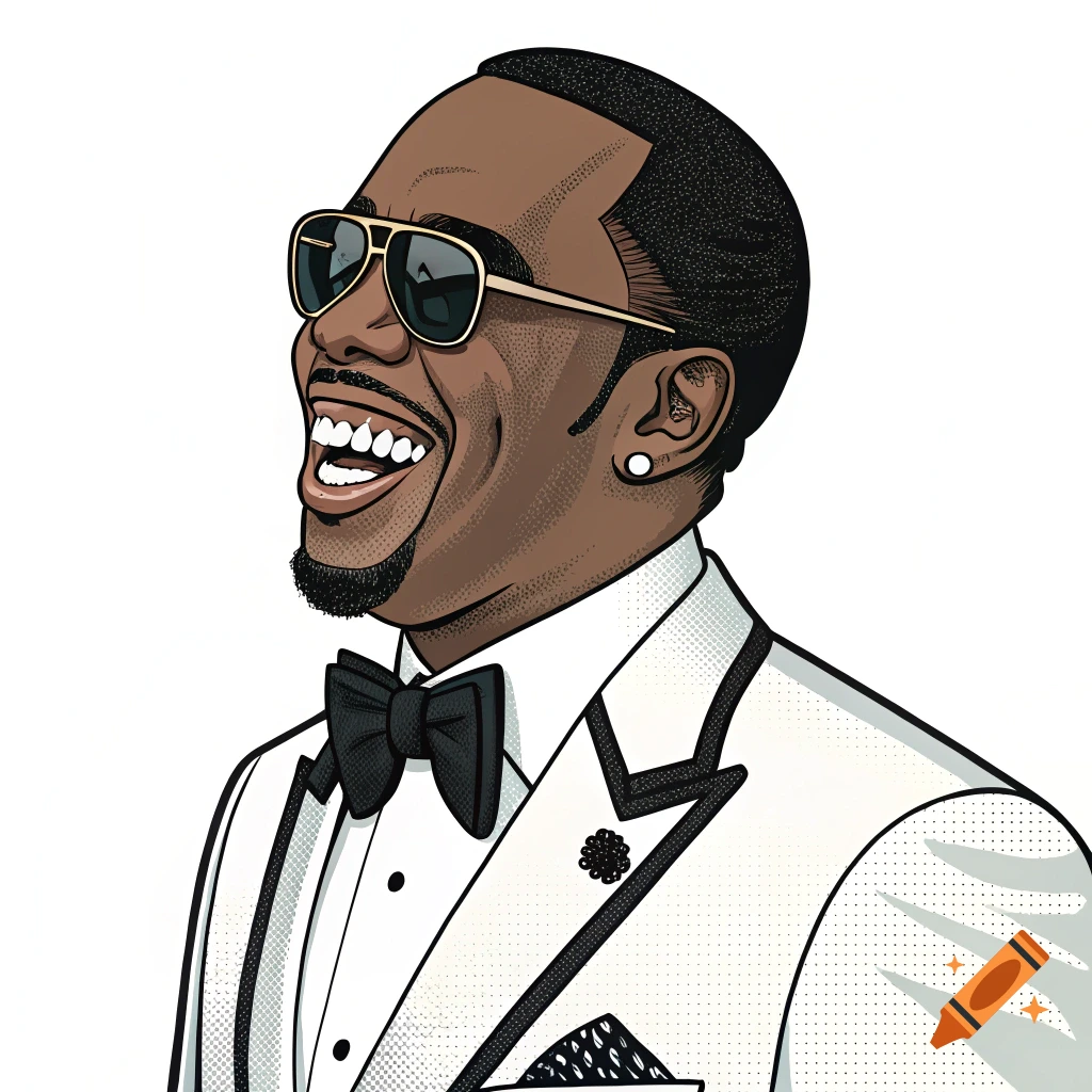 Diddy's face in Fortnite character style, smiling, wearing sunglasses ...