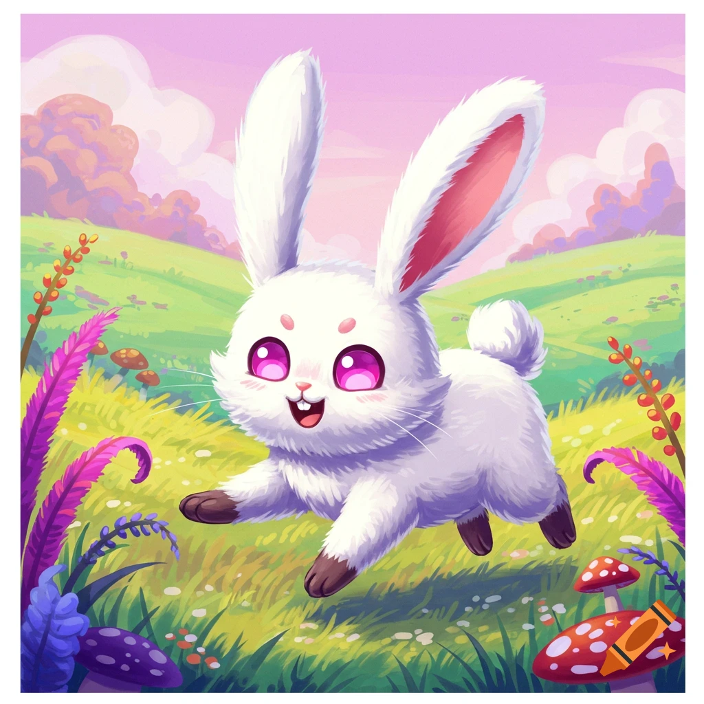 Princess Peach in a white bunny suit from behind, standing in a sunny ...