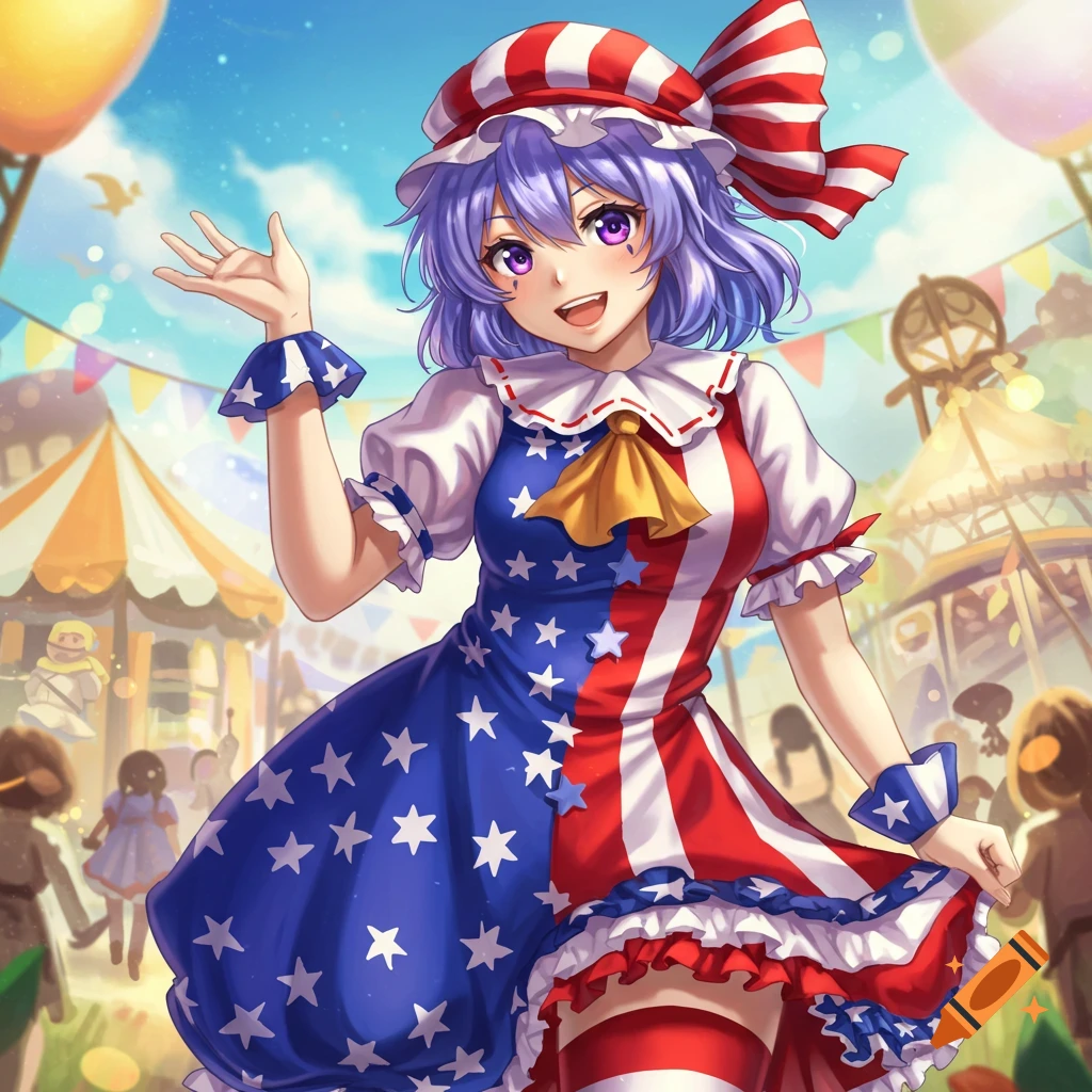 Touhou Clownpiece in ZUN art style on Craiyon