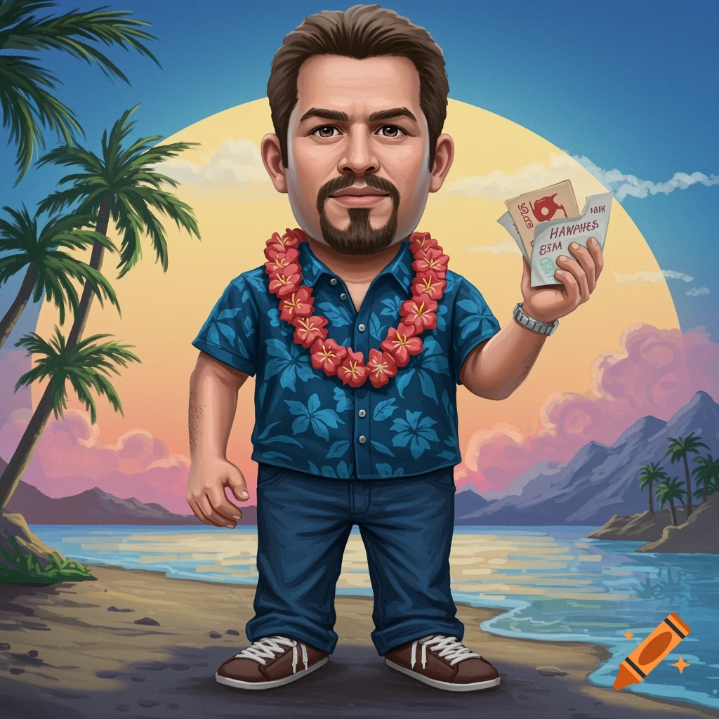 Action figure of Mark in Hawaii on Craiyon