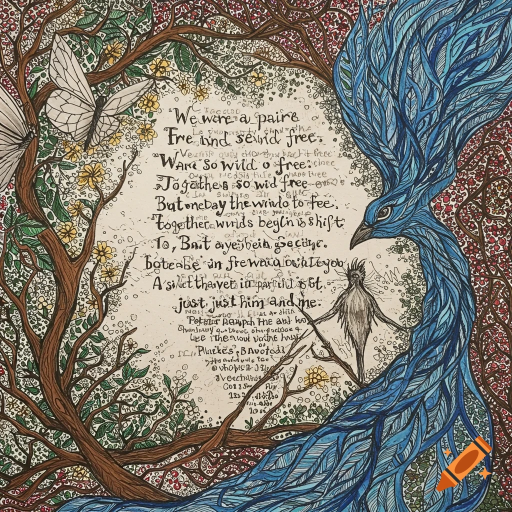 Drawing inspired by a poem about a parting, suitable for tracing. on ...