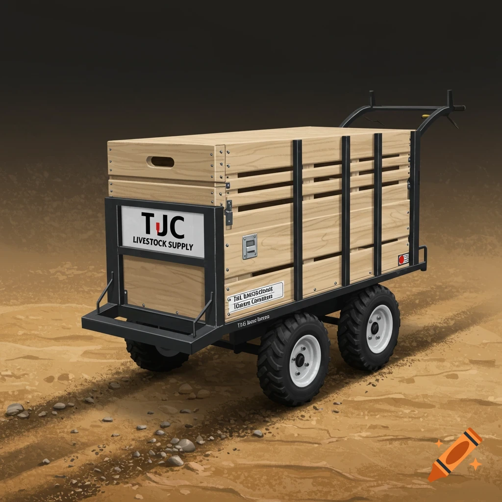 Electric cart for livestock showbox, designed for various terrains with ...