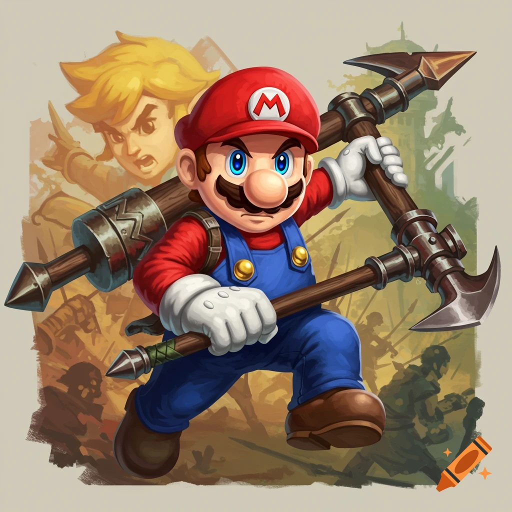 Nintendo character PFP with LWT team name on Craiyon