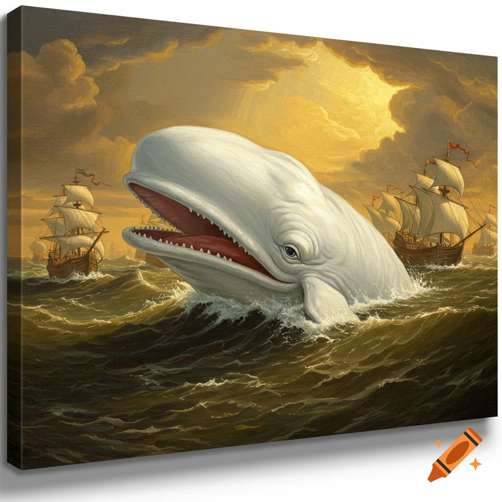 Renaissance painting of Moby Dick on Craiyon