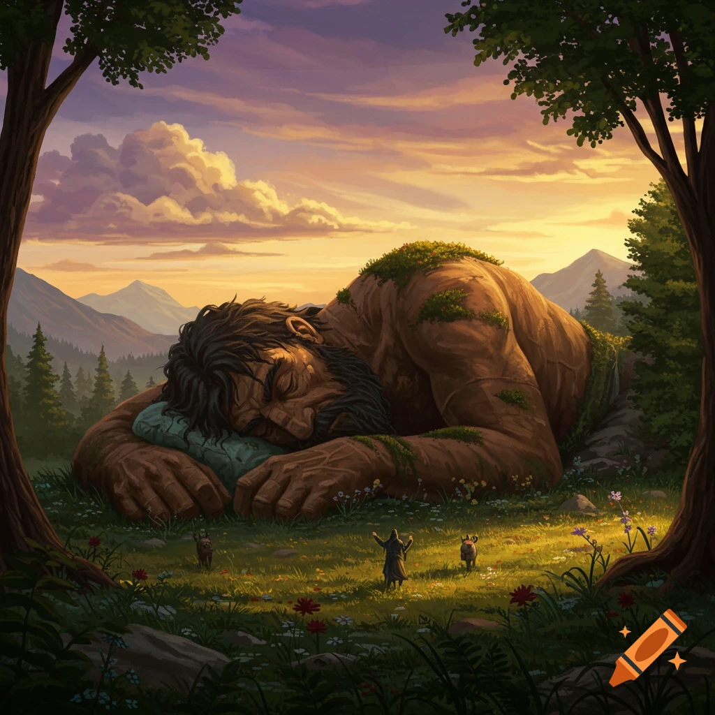 Sleeping giant on Craiyon