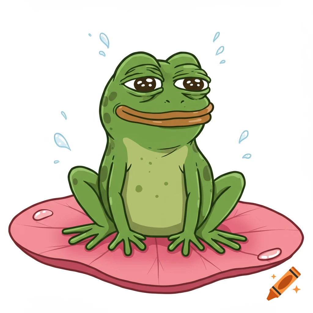 Pepe the frog cartoon on Craiyon