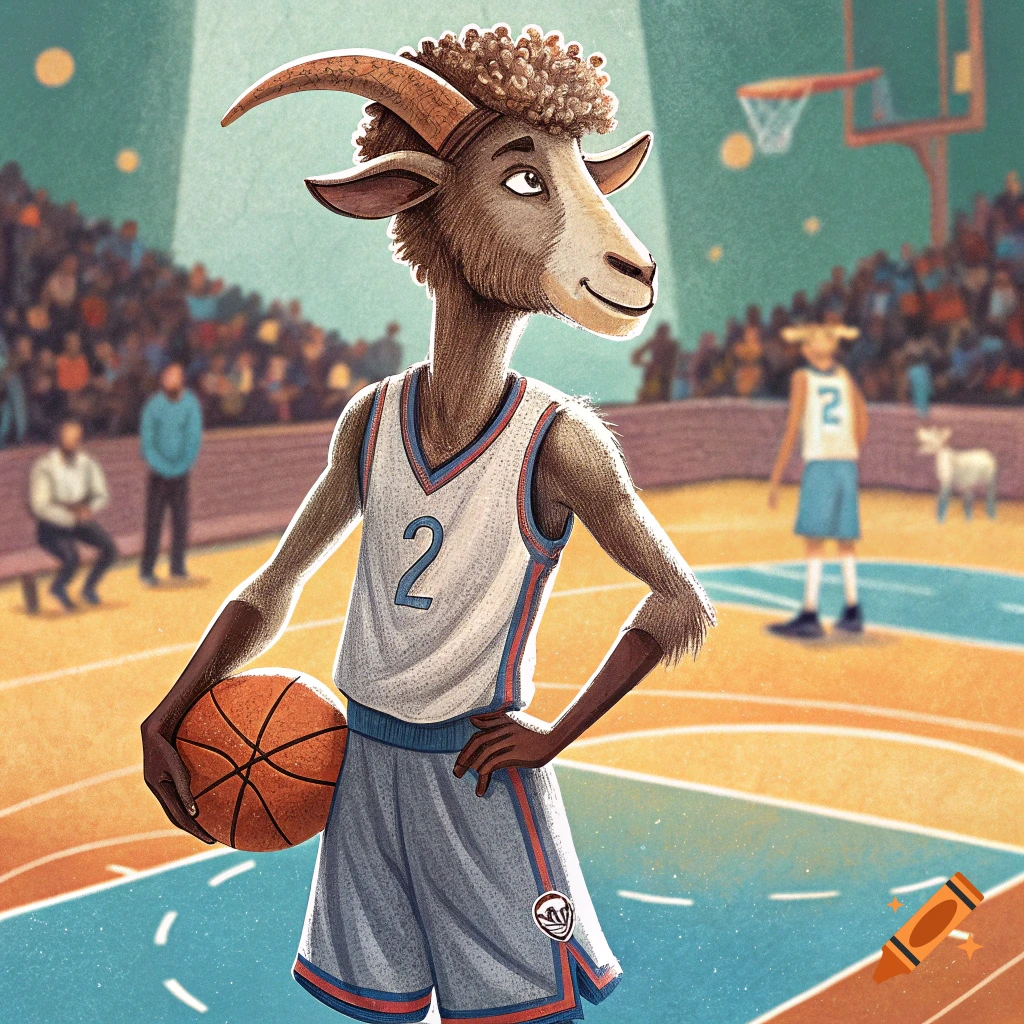 A goat wearing a New York Yankees baseball cap. on Craiyon