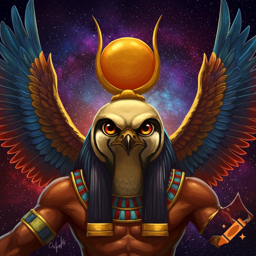 Egyptian god depicted with a goose head on Craiyon