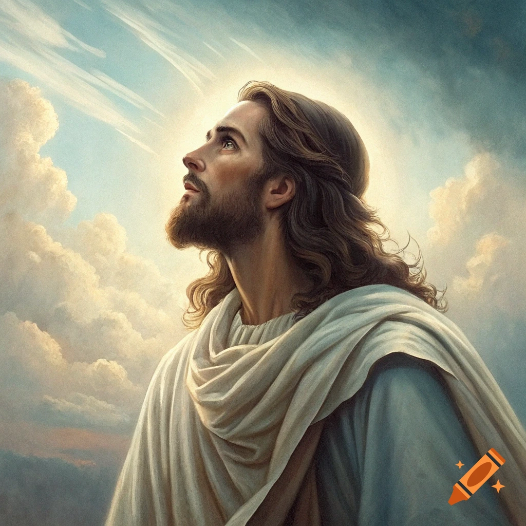 Emotional scene of hugging Jesus on Craiyon