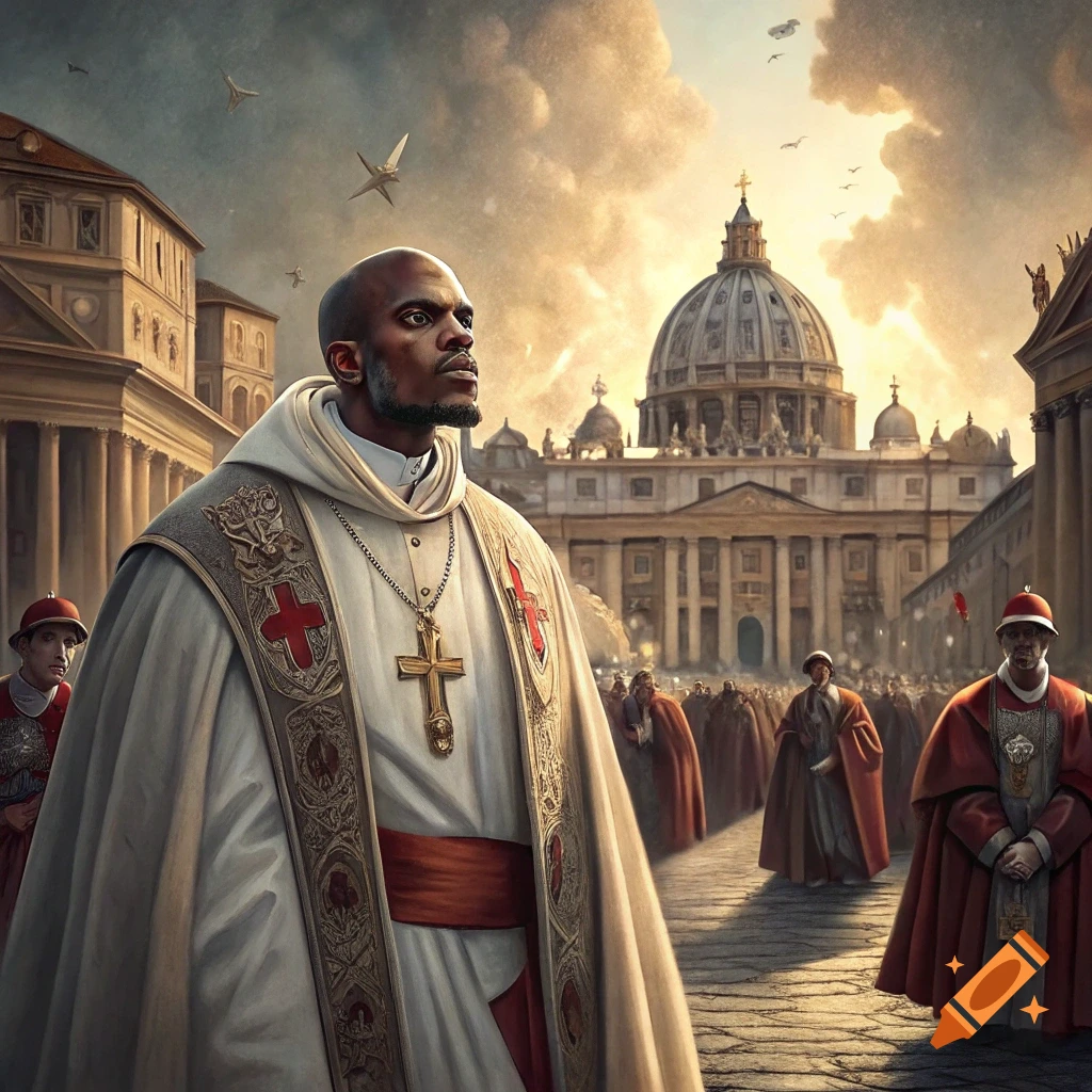 DMX as the Pope with Ruff Ryders in Vatican on Craiyon