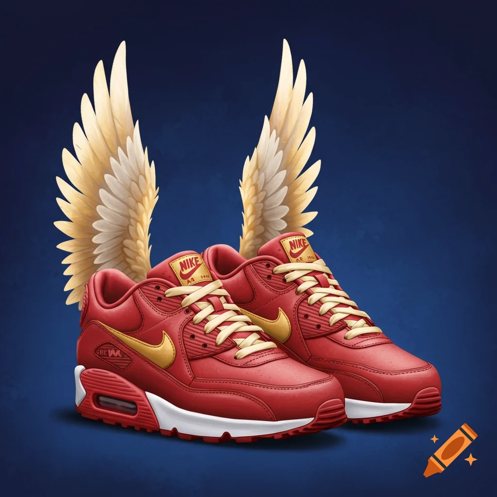 Nike shoes with wings on Craiyon