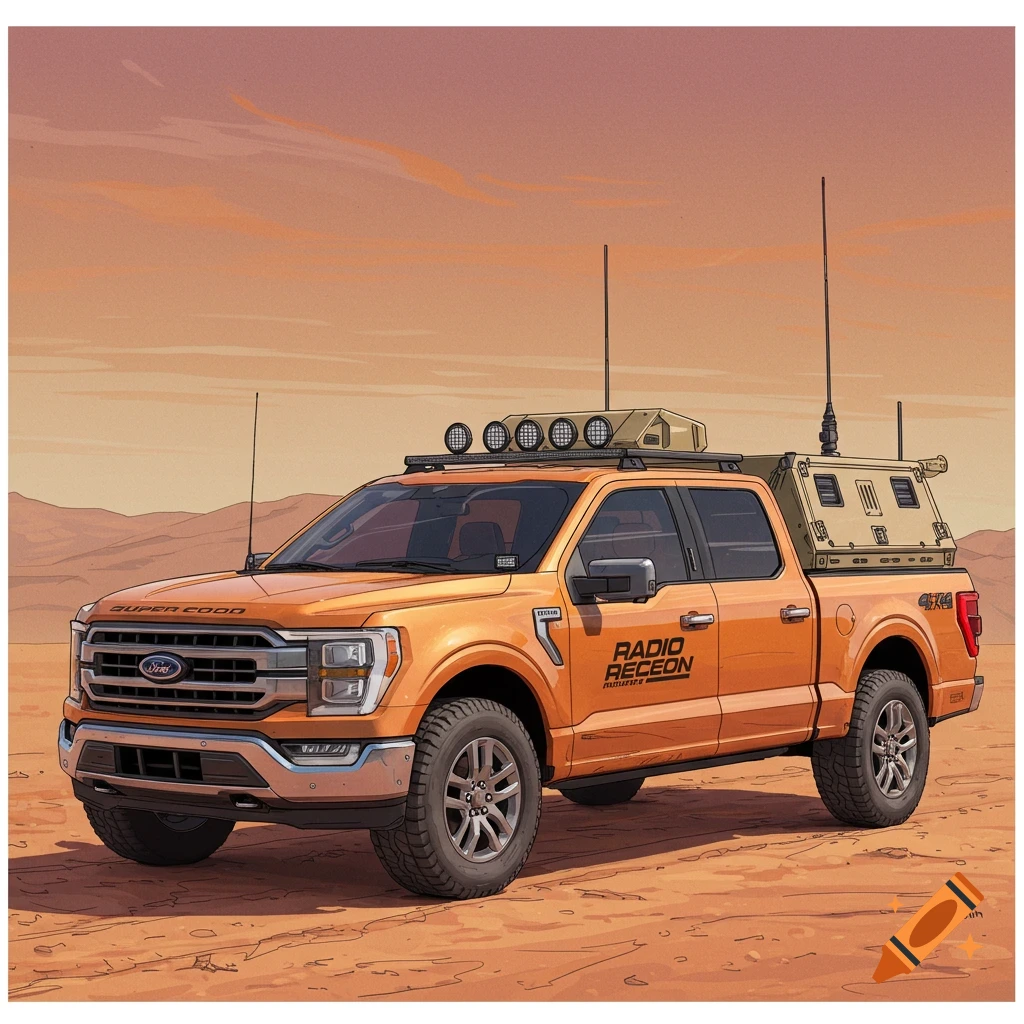 2022 Ford F-150 SuperCab Radio Recon Truck on Craiyon