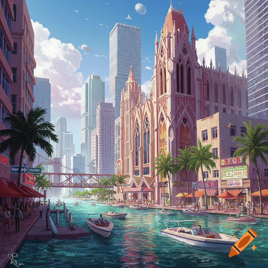 Tropical City created on Craiyon