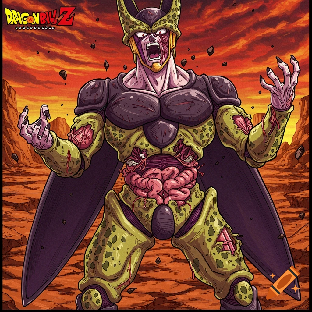 Anime model sheet of a muscular female Dragon Ball Super character with ...