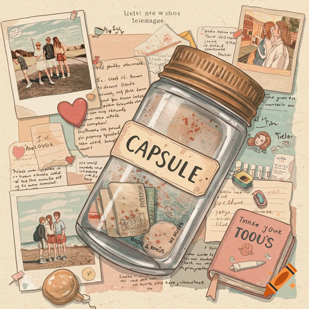 Capsule book cover, indie aesthetic on Craiyon