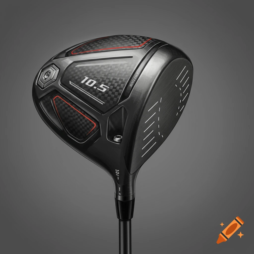 Black golf driver club with 10.5 degree loft. on Craiyon