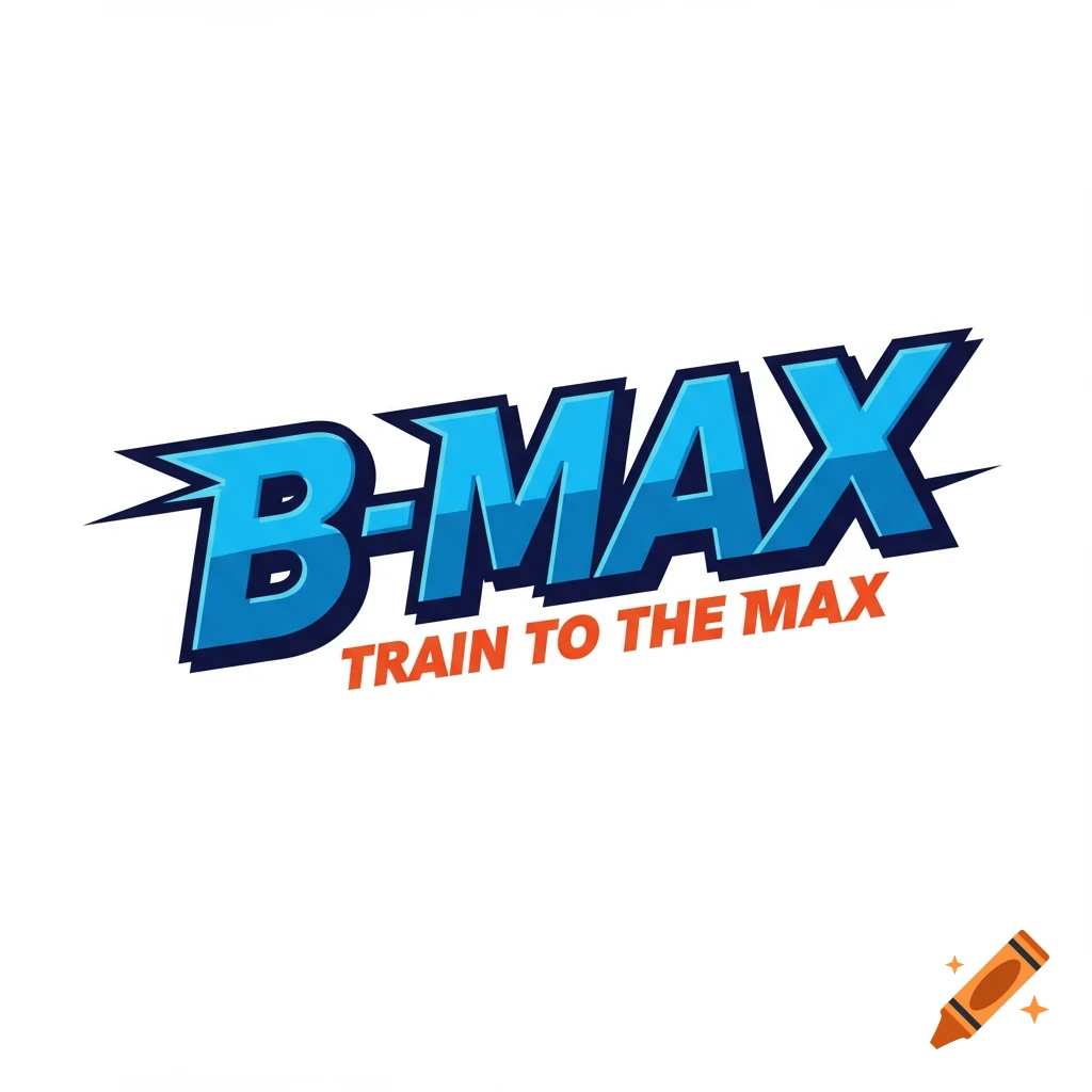B-MAX clothing logo with jagged font emphasizing power on Craiyon