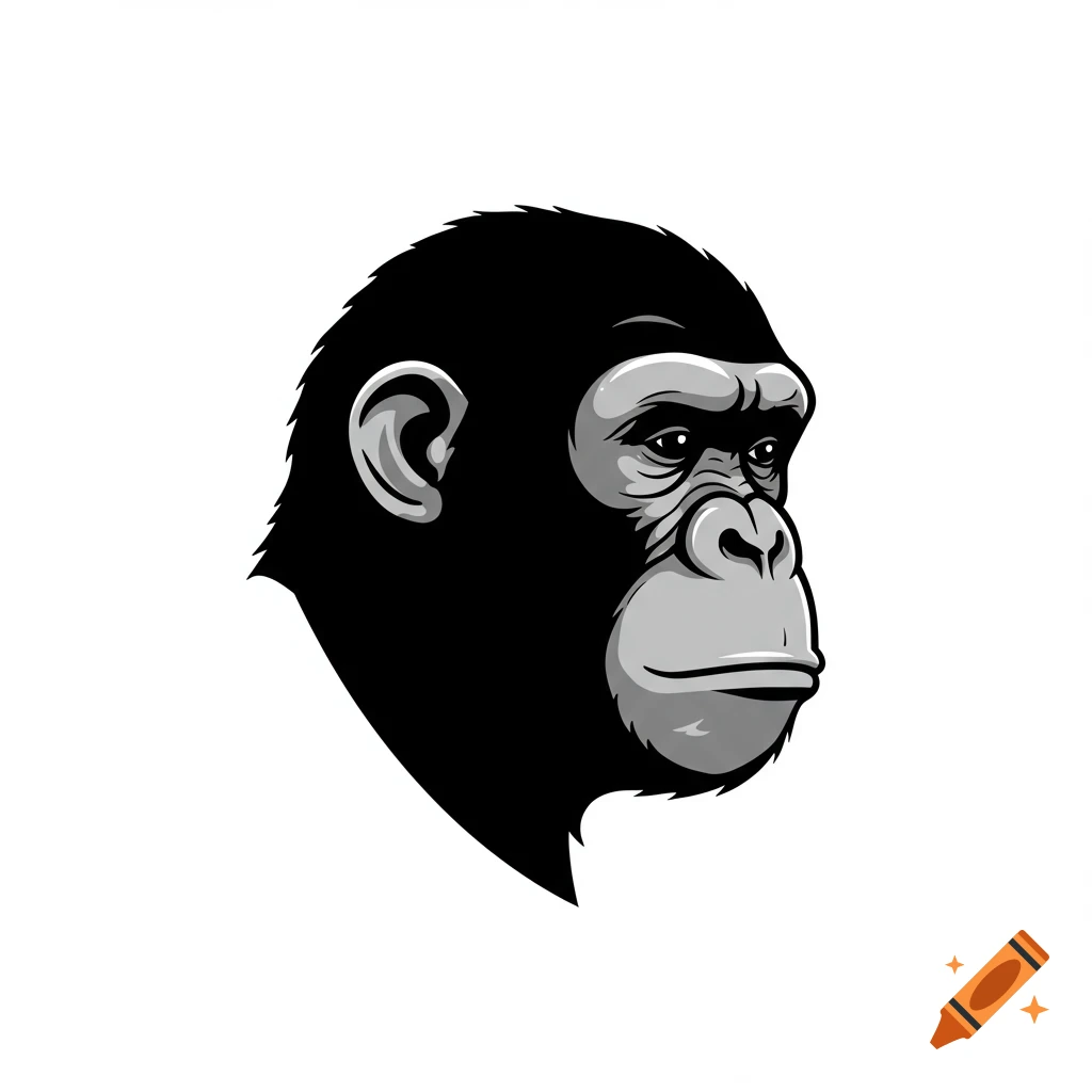 Ape logo deep in thought on Craiyon