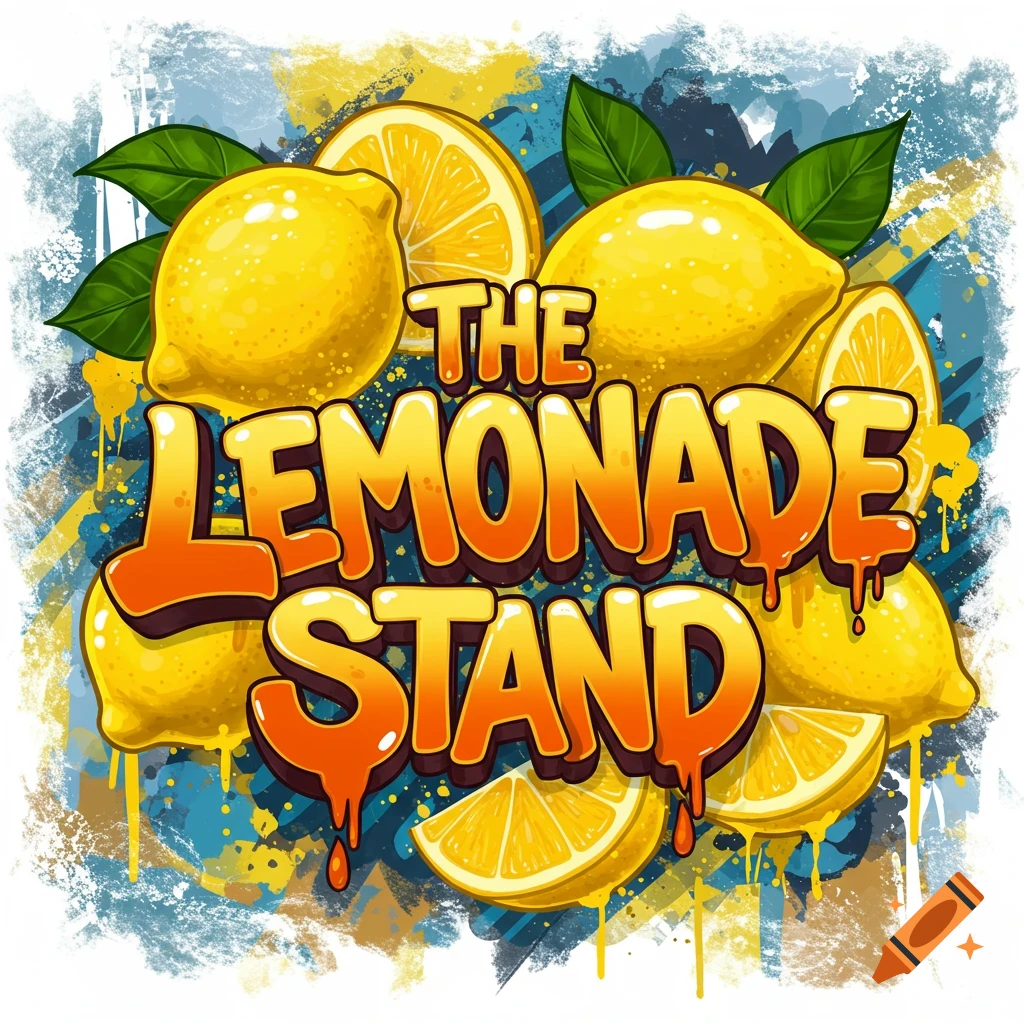 Graffiti art design with lemons and text that says 'THE LEMONADE STAND ...