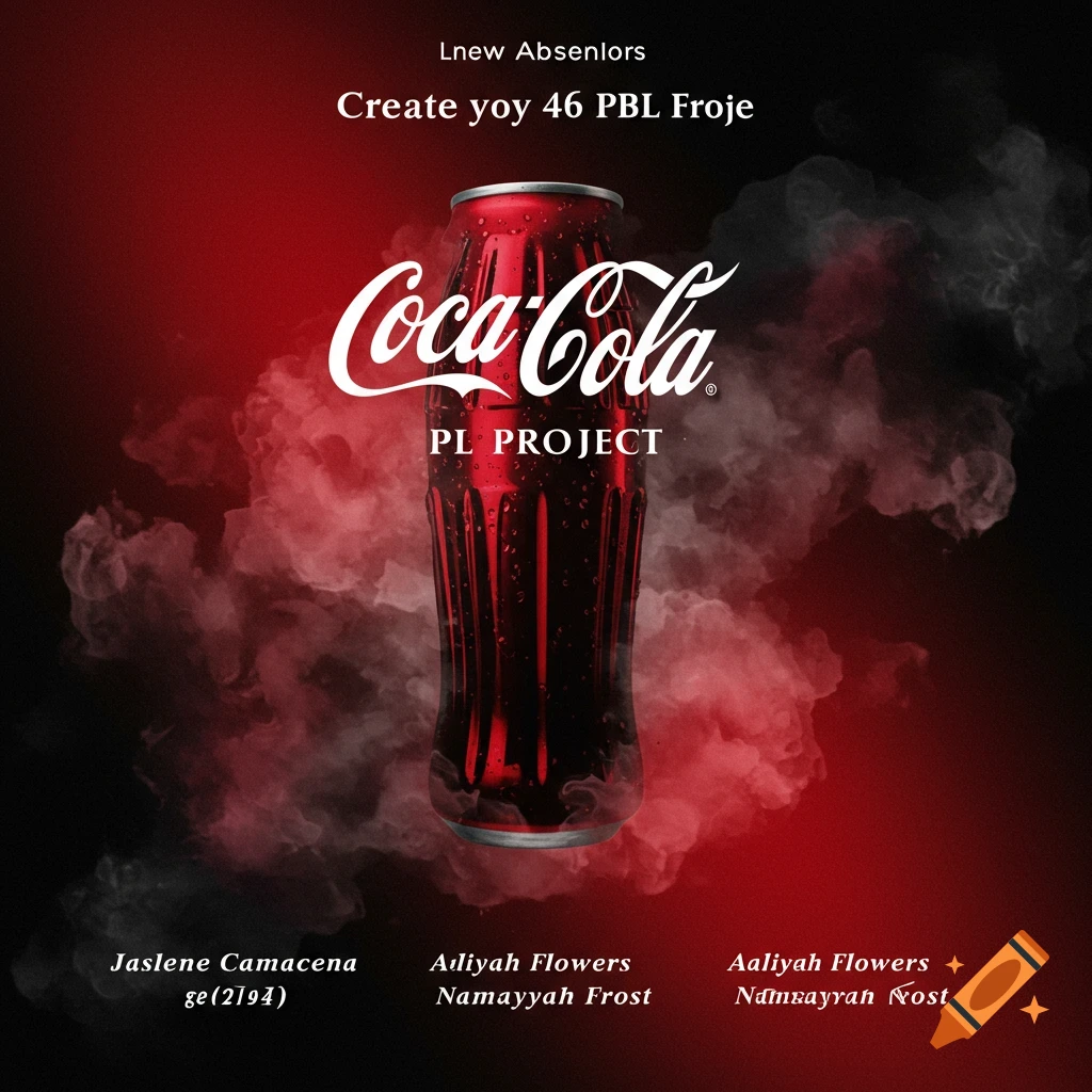 Coca Cola PBL project front page with red, green, and black colors ...
