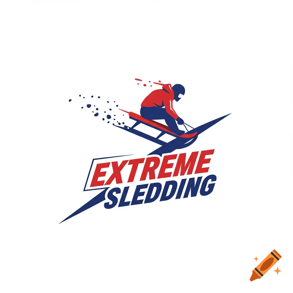 Extreme sledding logo on Craiyon