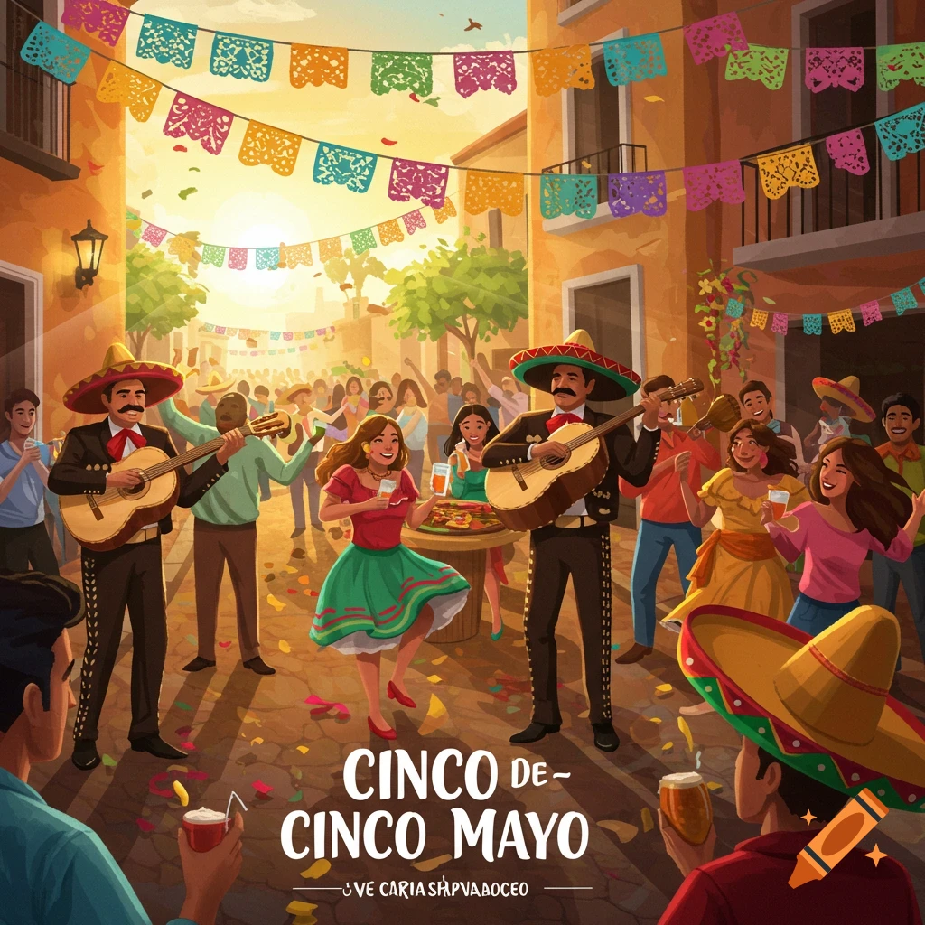Cinco De Mayo party poster on Craiyon