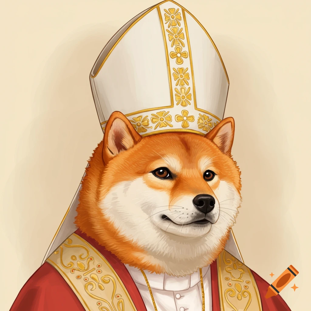 Shiba inu wearing sunglasses and a bucket hat drawing on Craiyon