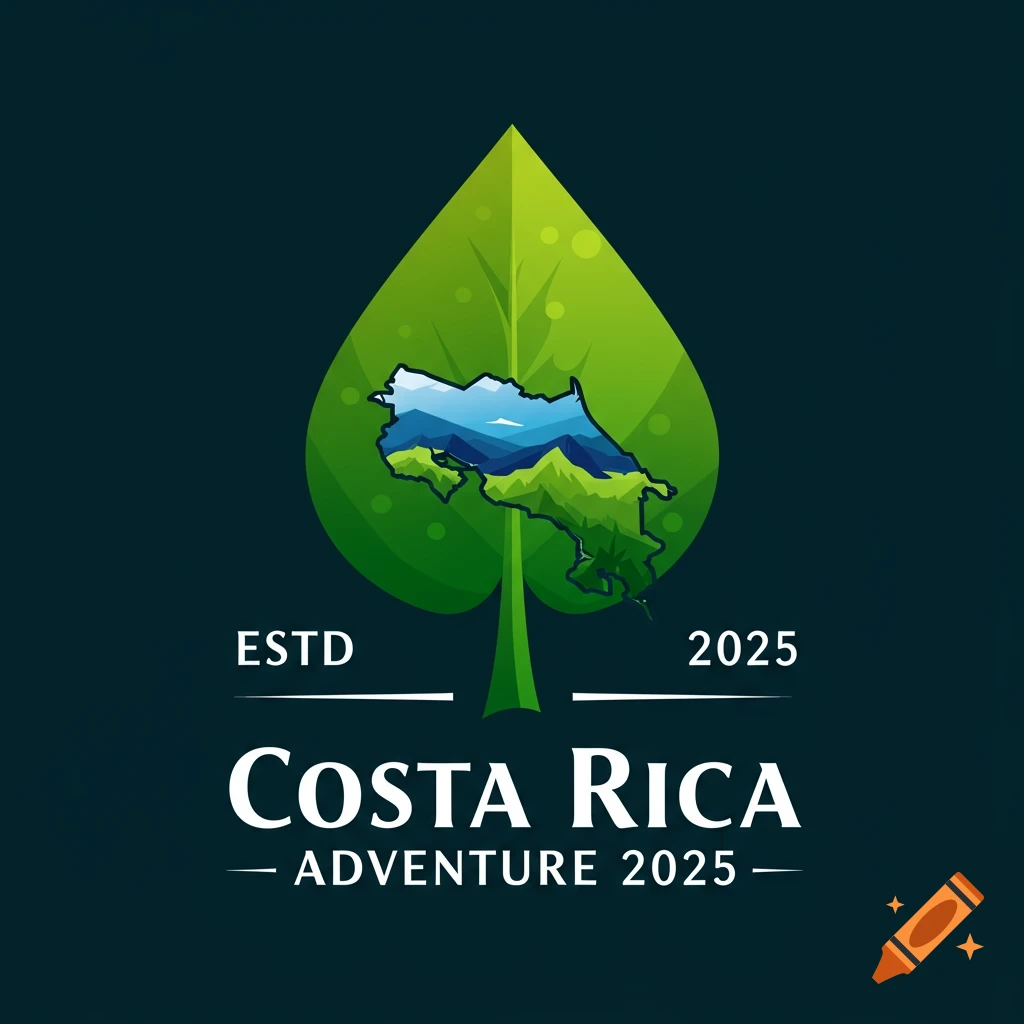 Costa Rica 2025 trip logo on Craiyon