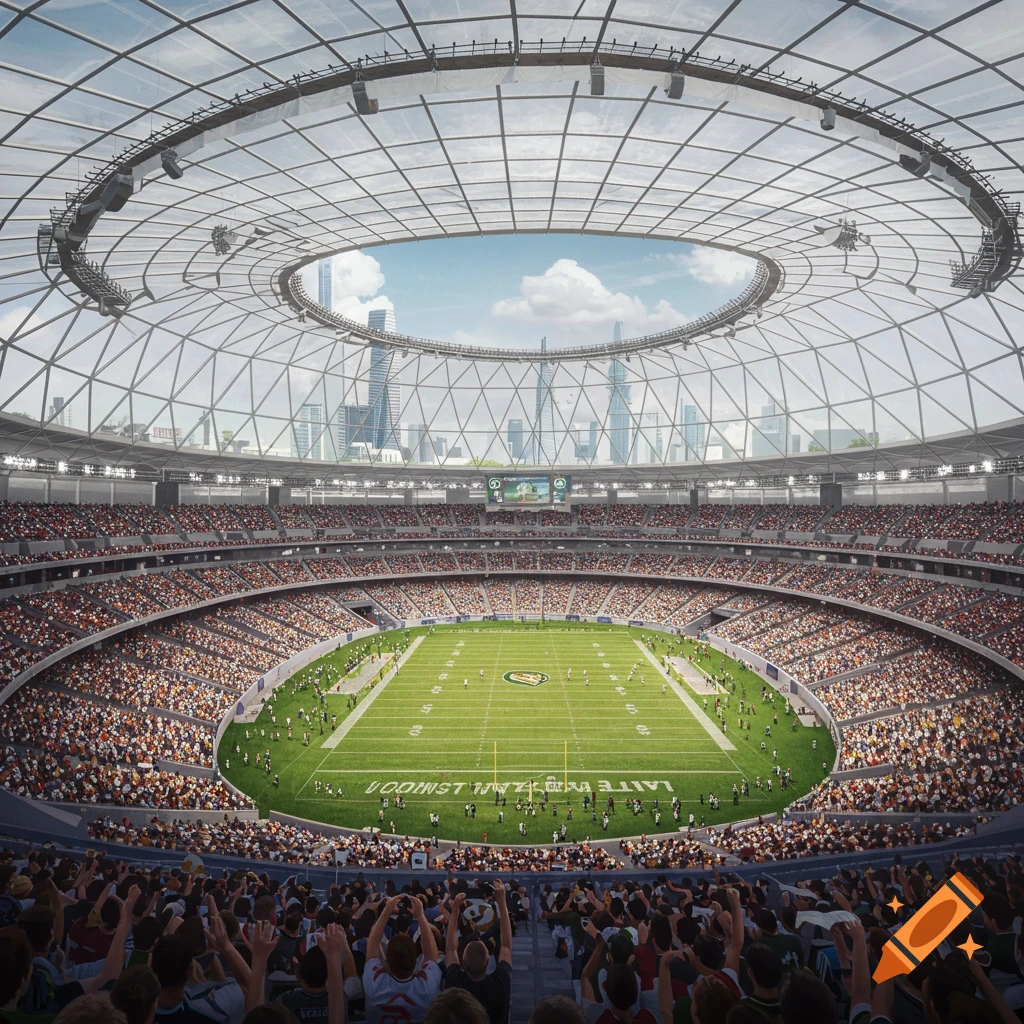 80,000 Dome Stadium on Craiyon