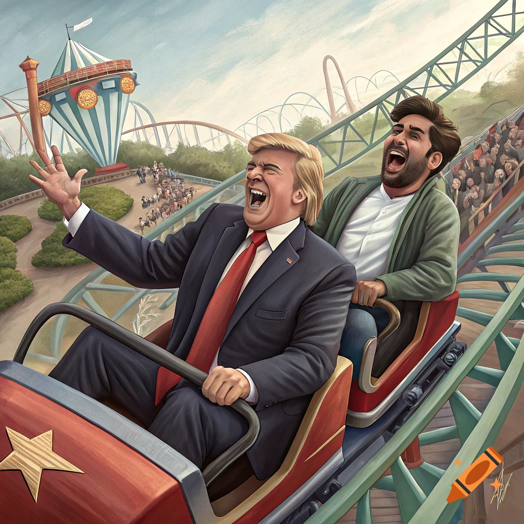 Donald Trump Kissing Elon Musk at Disney World created on Craiyon