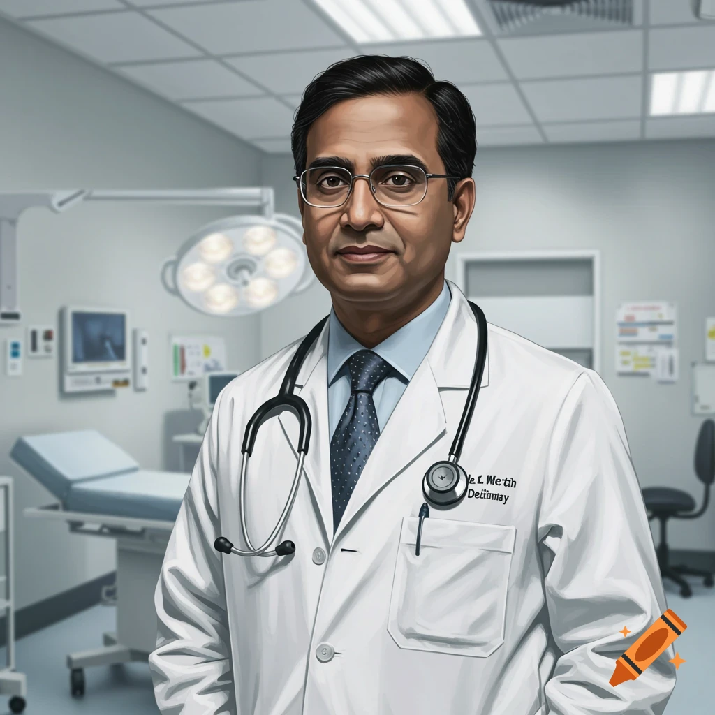 A man with dreadlocks and glasses wearing a doctor's coat and ...