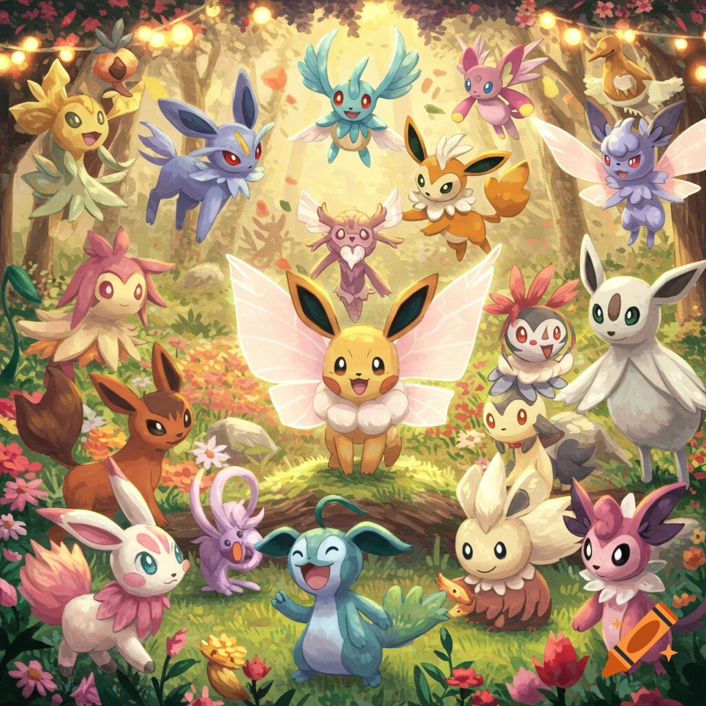 Fairy type Pokemon on Craiyon