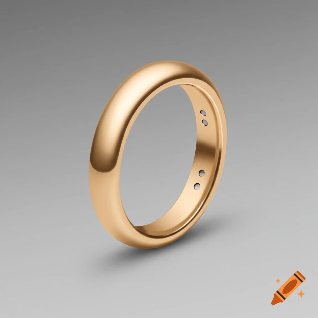 Oura Smart Ring, thinner gold band, minimalist design on Craiyon