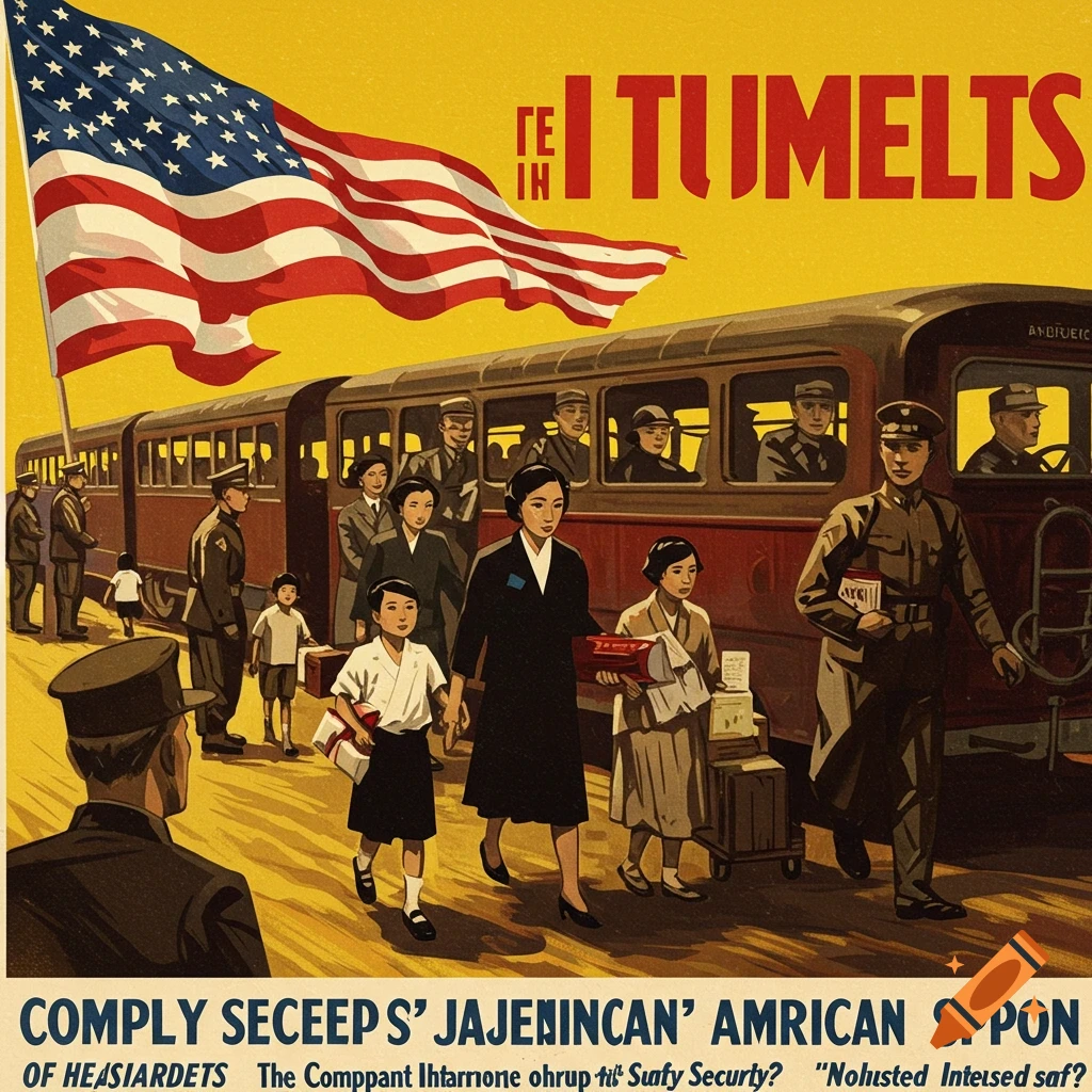 Propaganda poster about USA relocation centers during World War II for ...