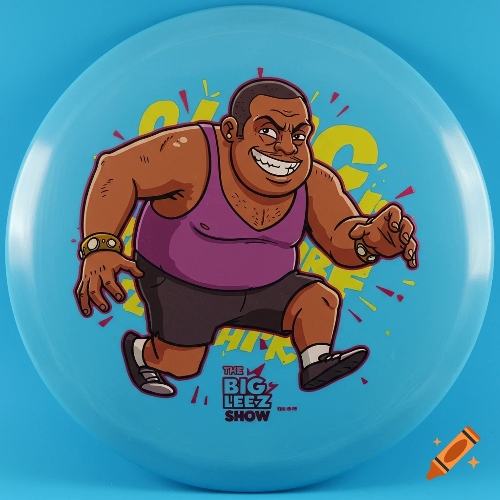 Illustration of Clarence Claymore from The Big Lez Show on a disc golf ...