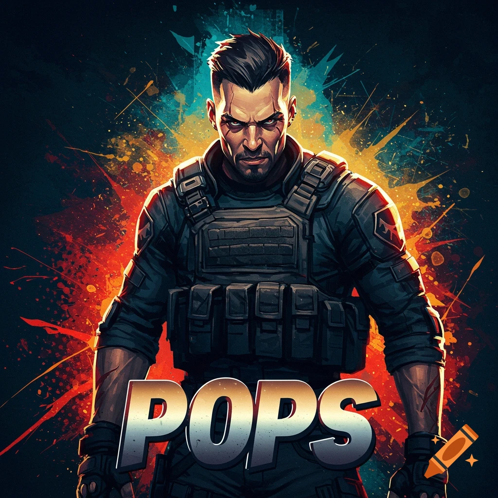 Badass Discord profile image with the name Pops on Craiyon