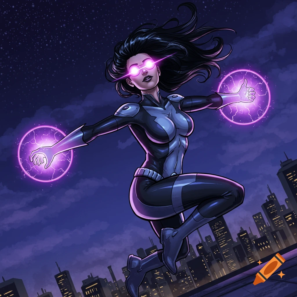 Superhero woman with super vision on Craiyon