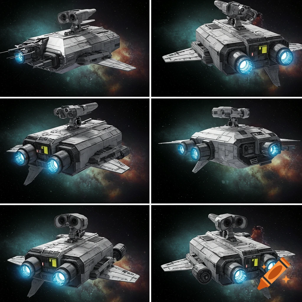 High-tech spaceship inspired by Wall-E on Craiyon