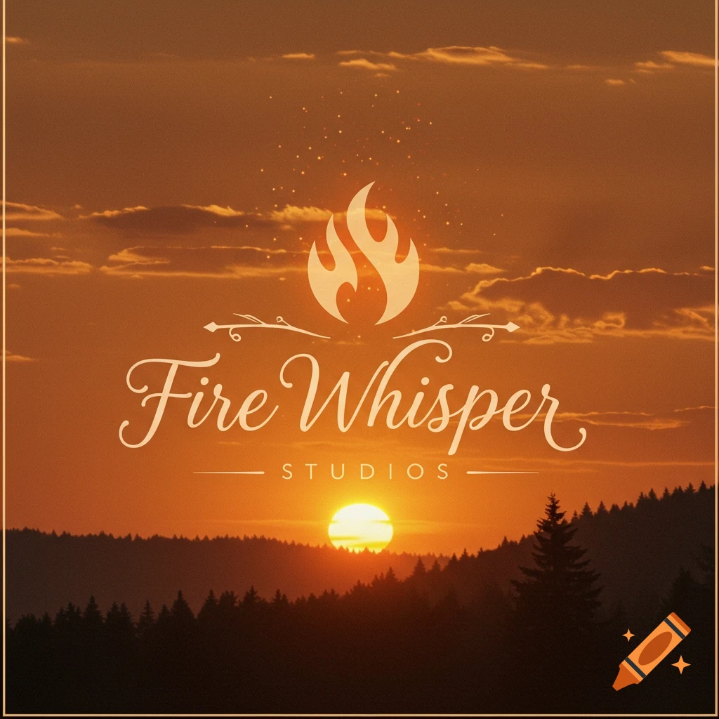 Fire Whisper Studios logo concept on Craiyon