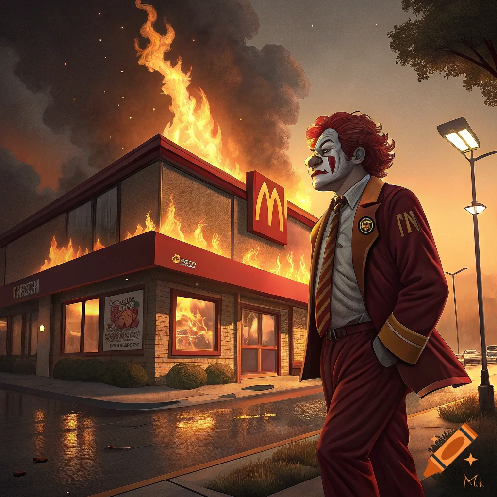 Ronald Mcdonald Trump created on Craiyon