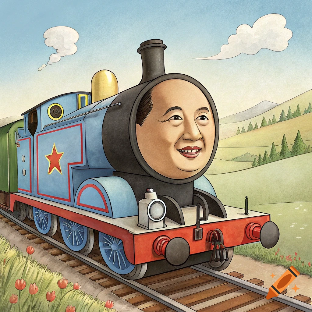Mao Zedong as Thomas the Train on Craiyon