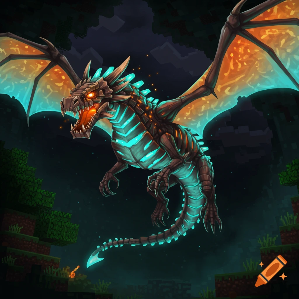 Minecraft Warden Dragon on Craiyon