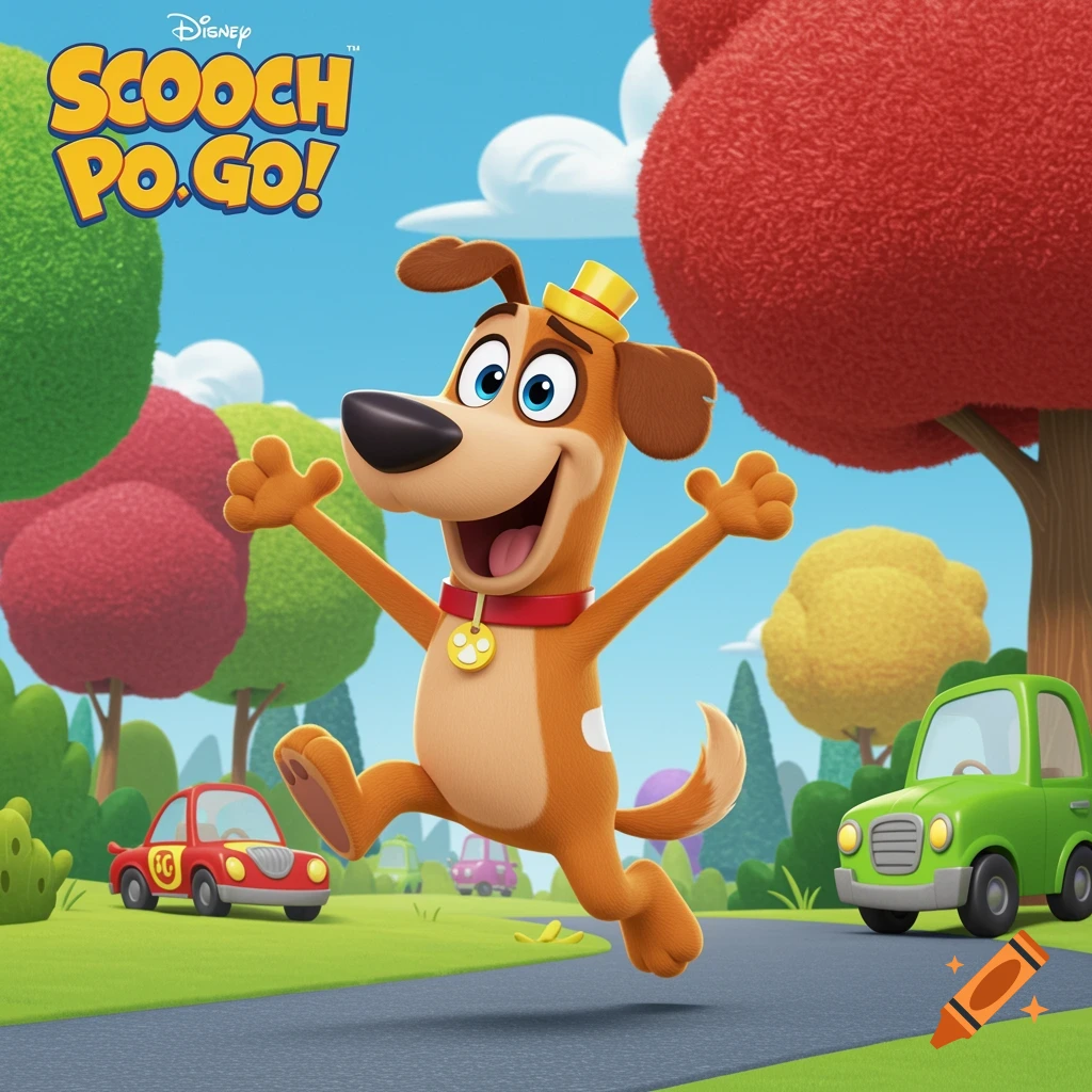 Scooch Pooch from Go, Dog. Go! animated series iPad wallpaper with ...