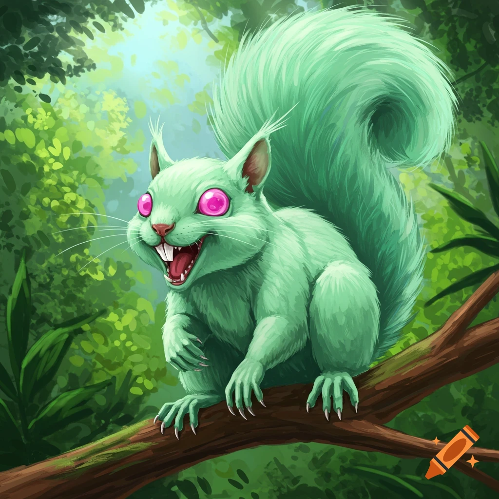 Mad mint squirrel on Craiyon