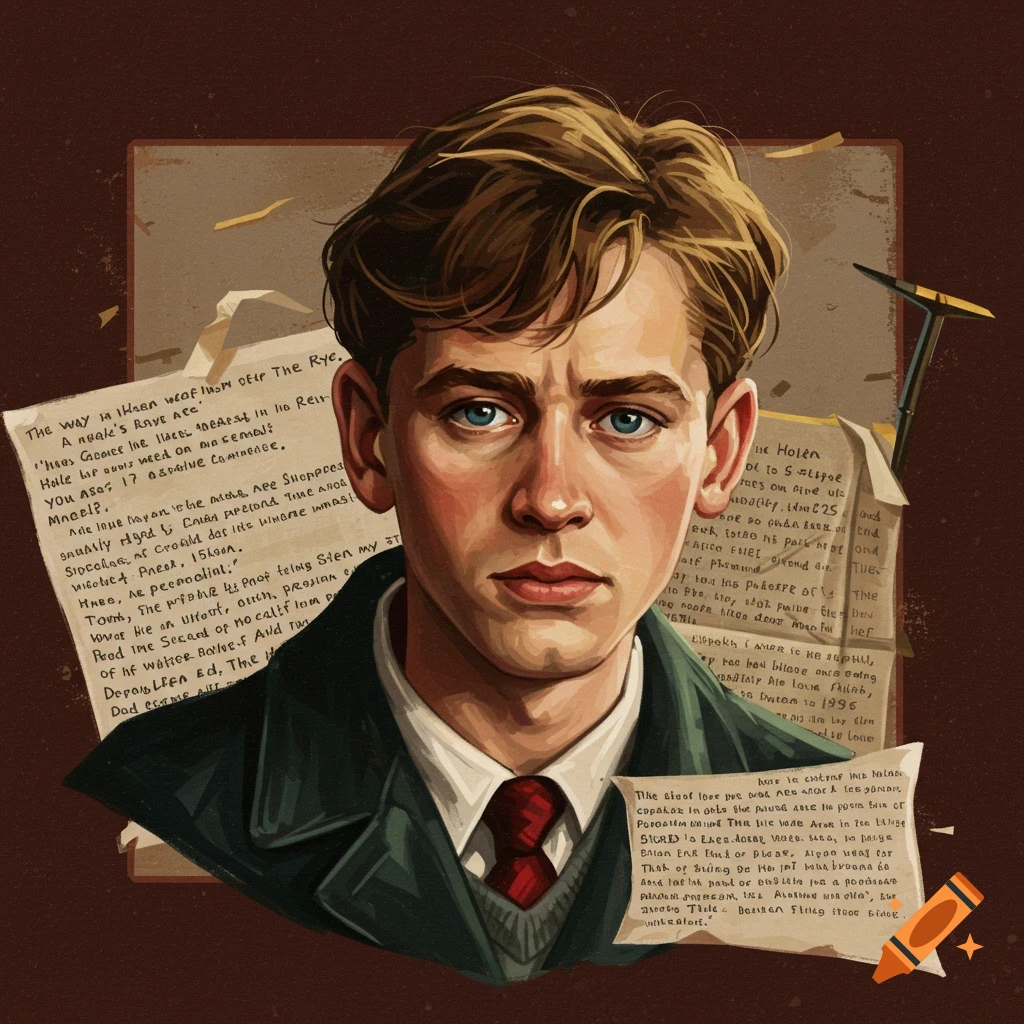 Holden Caulfield blog post reimagined for 2025 on Craiyon