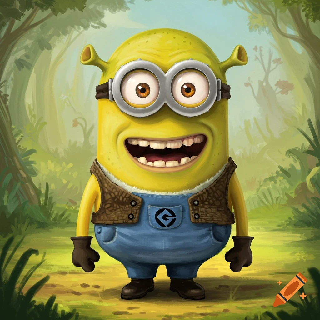 Minion Shrek on Craiyon
