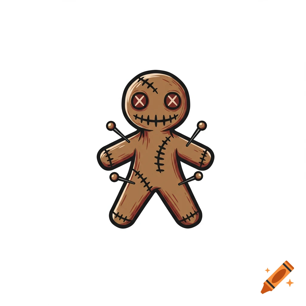 Voodoo doll logo on Craiyon